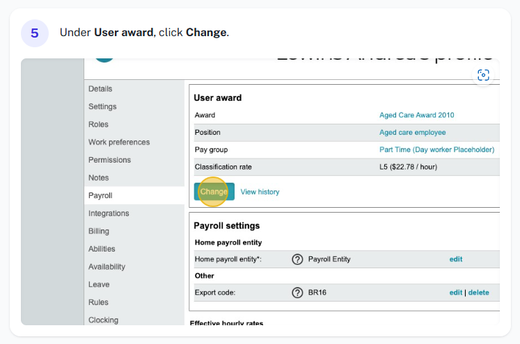 Award | User Placeholder Rates – Easy Employer Support Centre