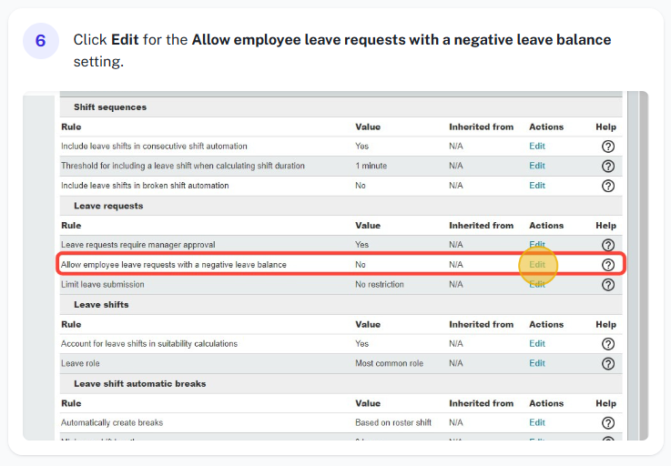 Leave | Negative Balance Leave Requests – Easy Employer Support Centre