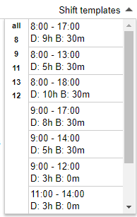Rosters | Shift Templates – easyemployer support