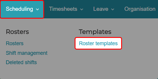 Rosters | Roster Templates – easyemployer support