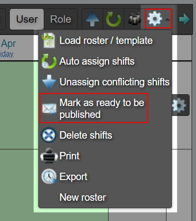 Rosters | Mark as Ready To Be Published – easyemployer support