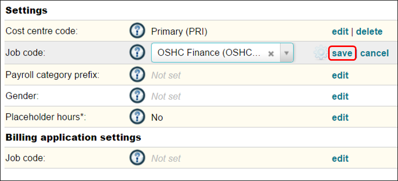 The organisation structure - job codes – easyemployer support